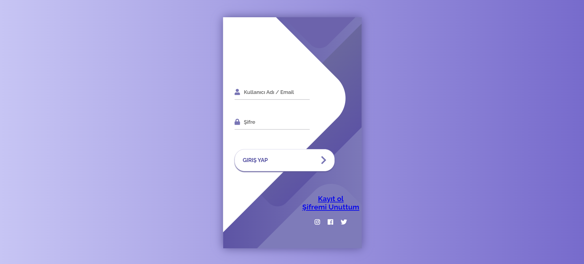 Login Page / Giriş Sayfası - Işık Abatay